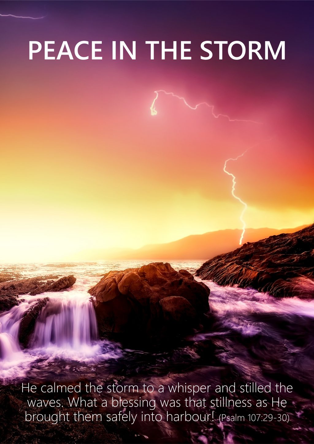 “Peace In The Storm” A4 Inspirational Canvas – Sublime Gifts