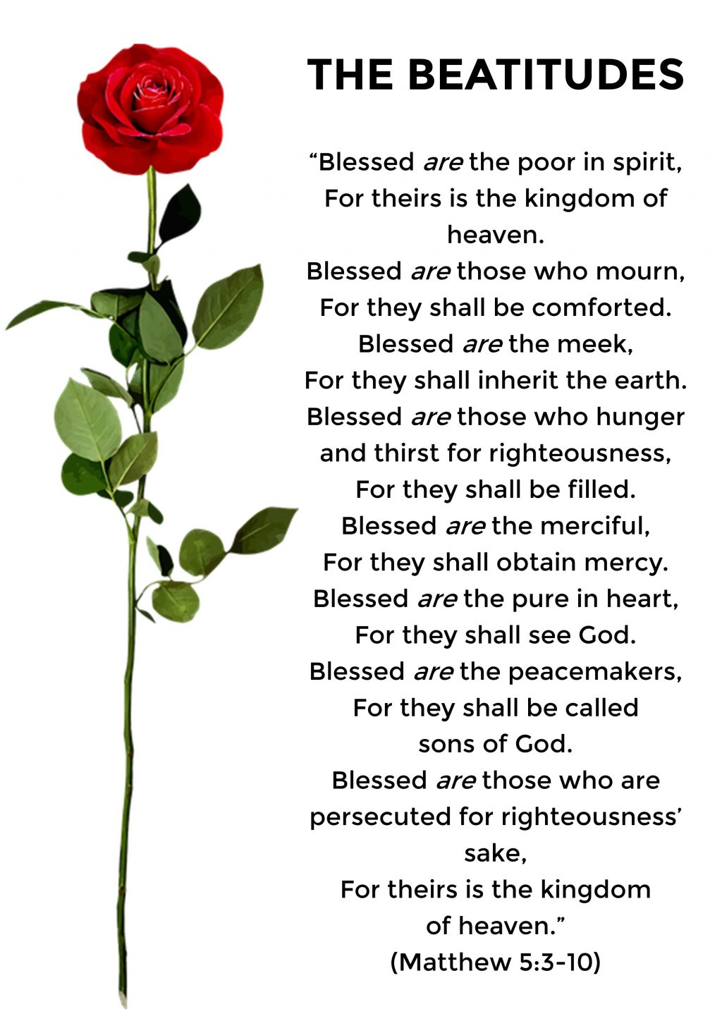 “The Beatitudes” A4 Inspirational Frame – Sublime Gifts